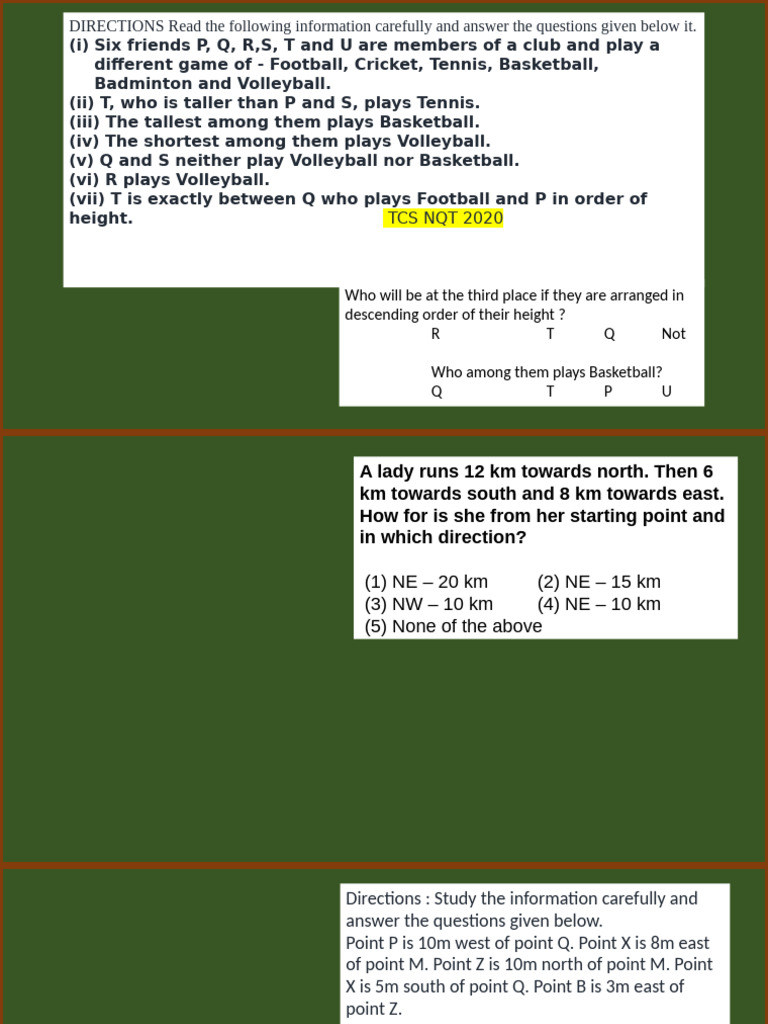 Logical Reasoning Mock Test | PDF