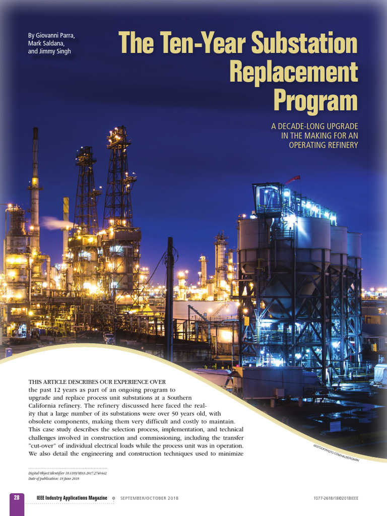 Refinery Substation Upgrade Plan | PDF | Electrical Substation | Power ...