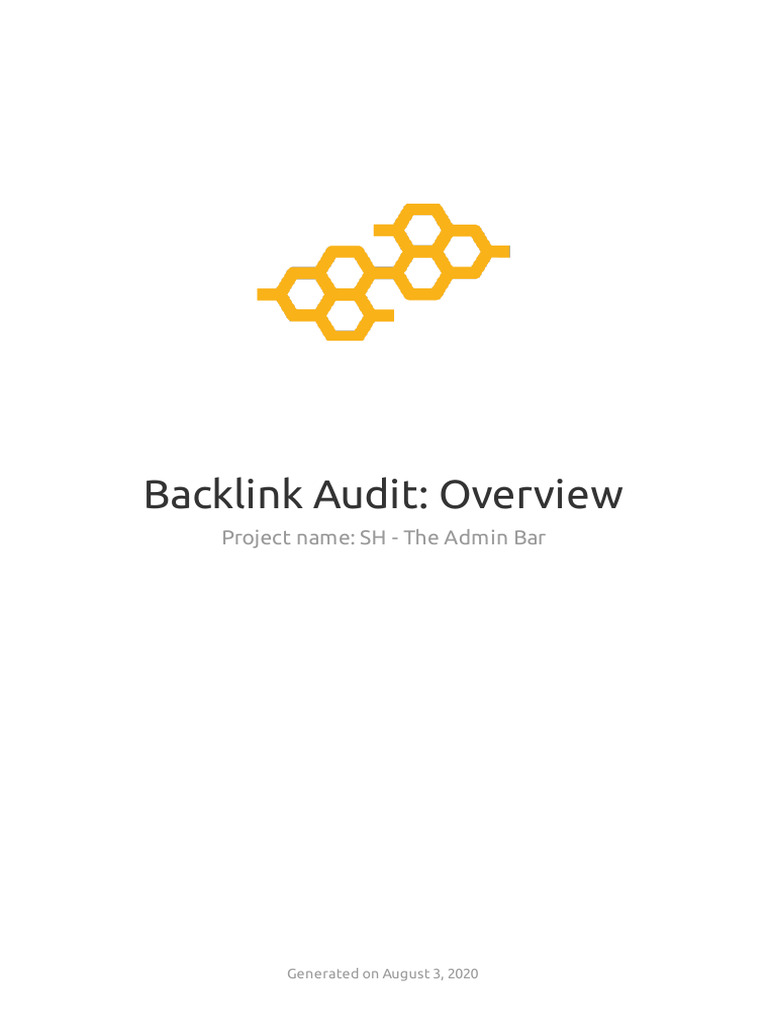 Backlink Audit Overview-Project Name SH - The Admin Bar-3rd Aug 2020 | PDF | Hypertext | Web ...