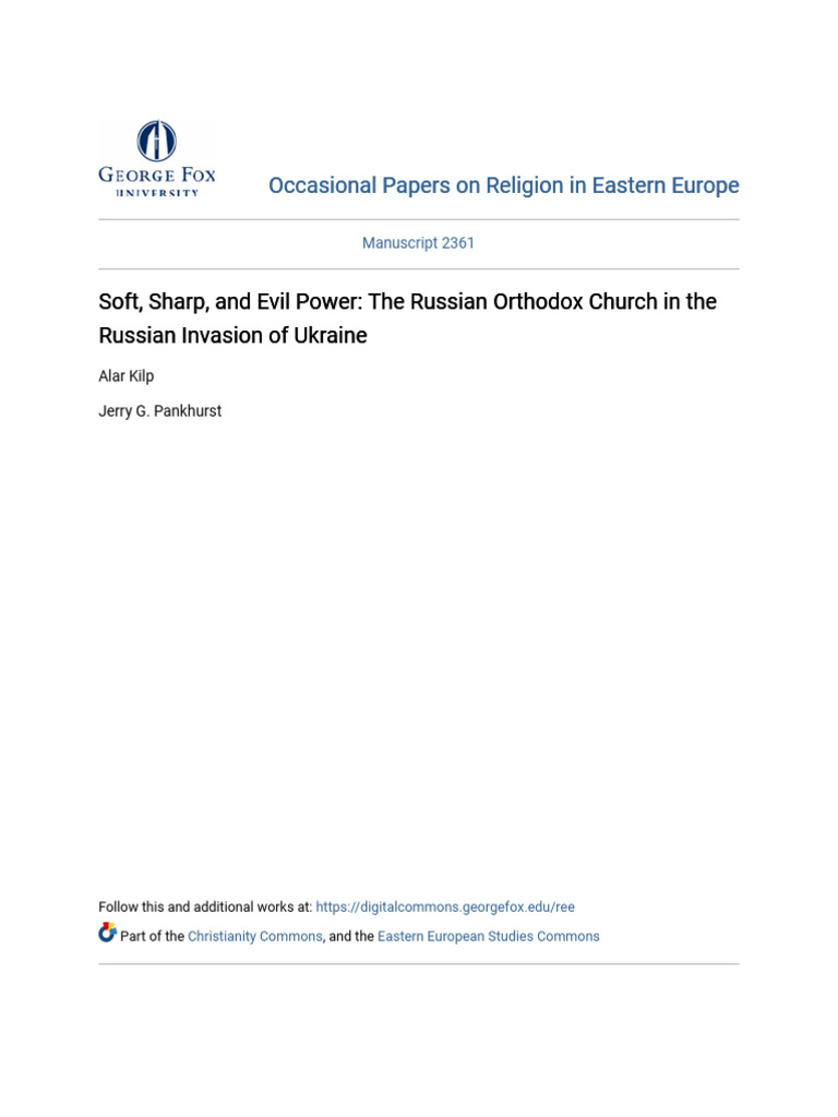Soft Sharp and Evil Power The Russian or | PDF | Russian Orthodox ...