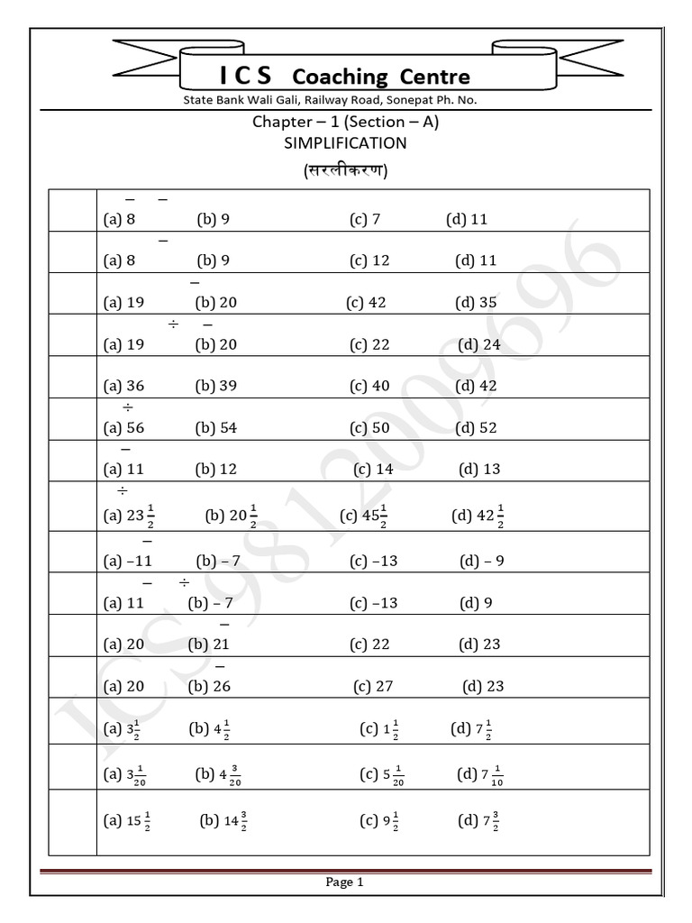 Chapter 1 Simplification 578273 | PDF | Teaching Methods & Materials