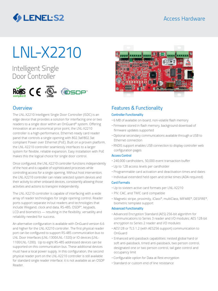 LNL X2210 Datasheet 04102024 tcm841-145617 | PDF | Usb | Input/Output