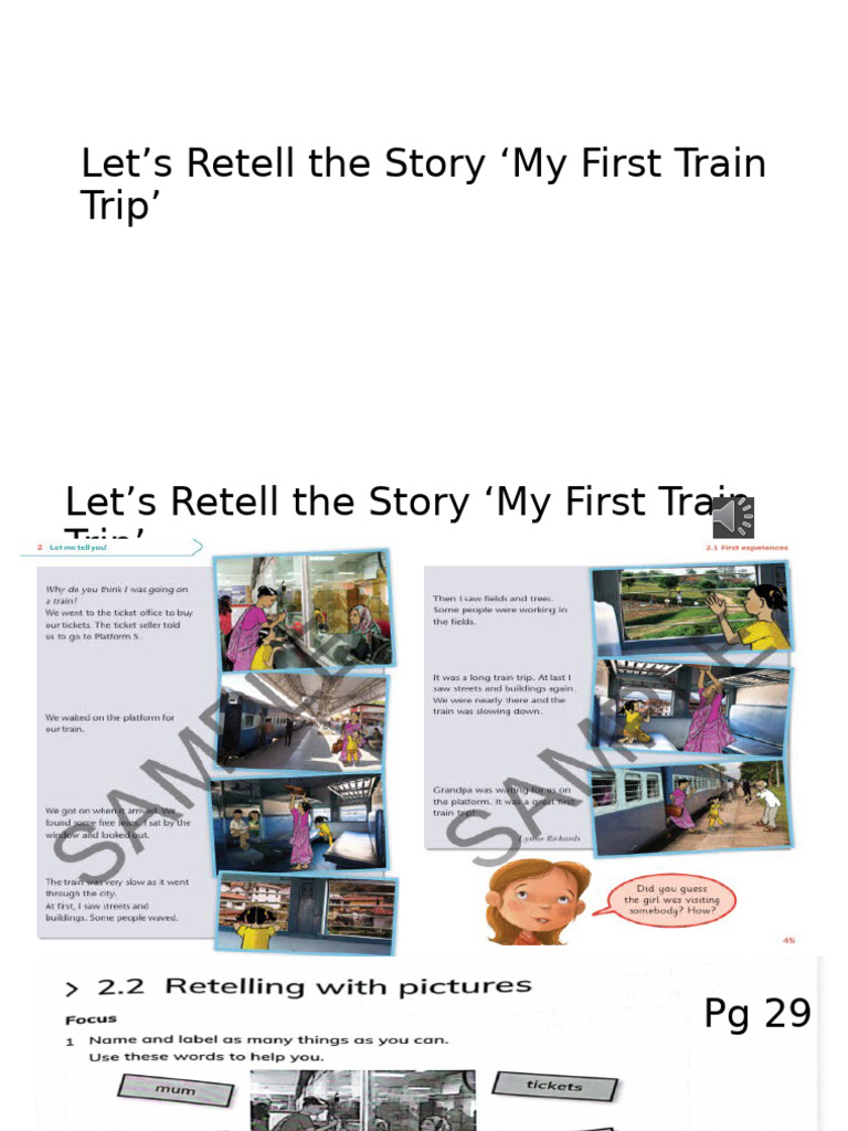 Lesson 5 Retell The Story My First Train | PDF