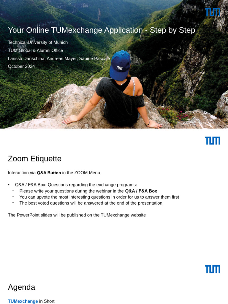 TUMexchange Webinar 2024 | PDF