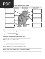 Gruffalo Characters Activity Sheet | PDF | Nature