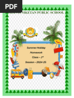 Grade - 1 SUMMER HOLIDAY HOMEWORK | PDF | Homework | Cognition