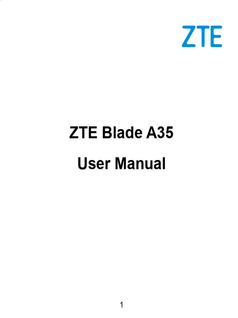 ZTE Blade A35 English User Manual Android OS | PDF | Usb | Bluetooth