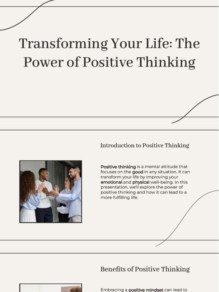 Slidesgo Transforming Your Life The Power of Positive Thinking ...