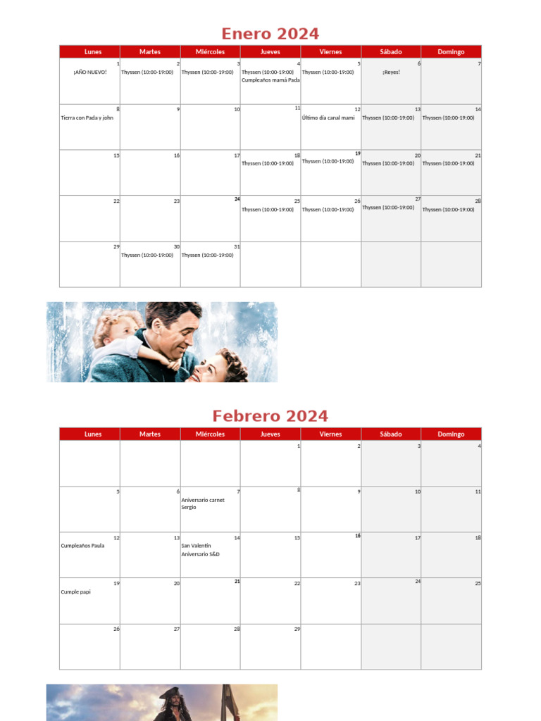 Calendario 2024 | PDF | Observancias | Días festivos