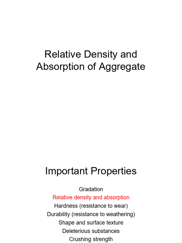 03 - Relative Density and Absorption | PDF | Density | Buoyancy
