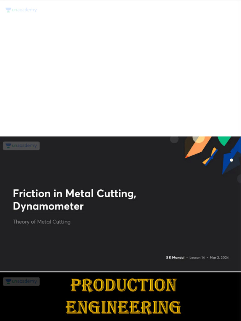 Friction in Metal Cutting Dynamometer With Anno | PDF