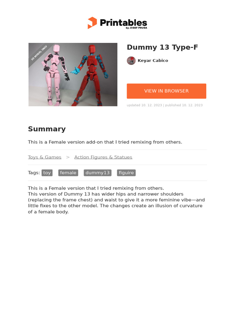 Dummy 13 Type F | PDF