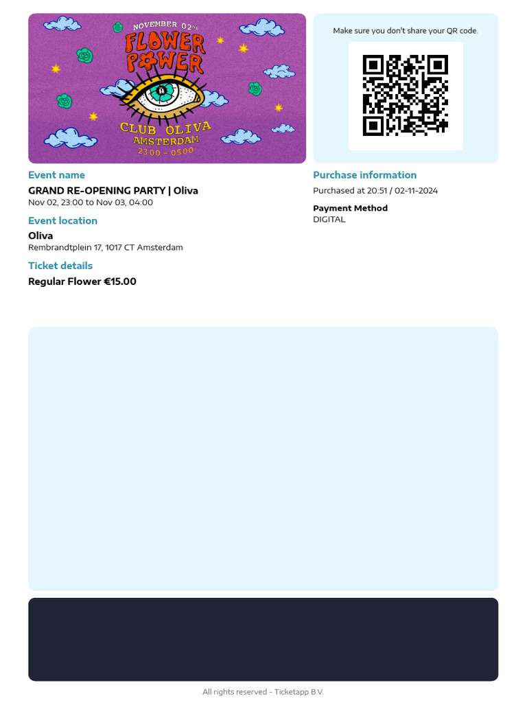 #1 Regular Flower - Ticket | PDF