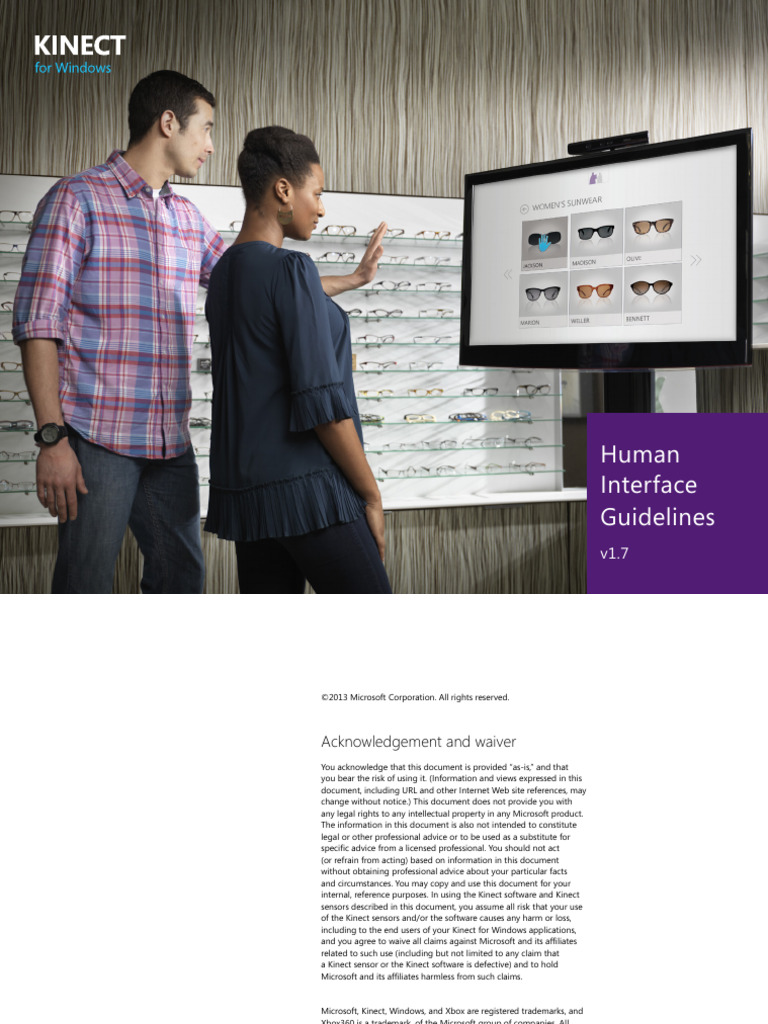 Human Interface Guidelines v1.7.0 | PDF | User Interface | Microsoft ...
