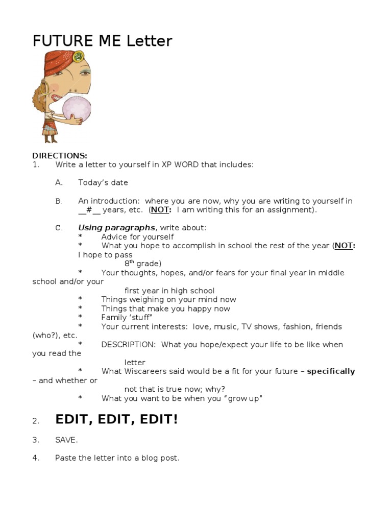 Future Me Letter | PDF