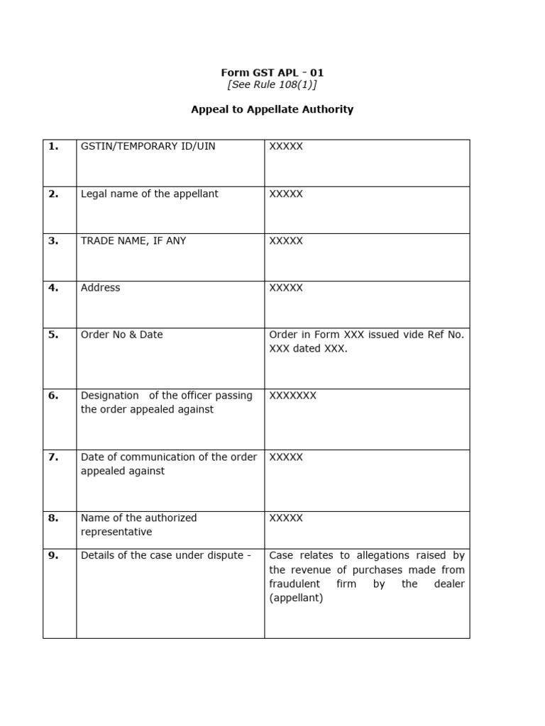 GST Appeal Form APL-01 Submission Guide | PDF | Credit Card | Criminal Procedure In South Africa