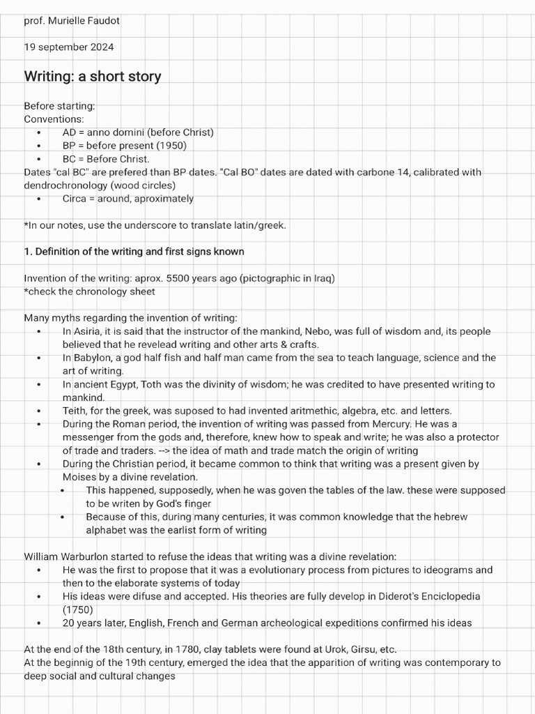 History of The Book (Classes) | PDF