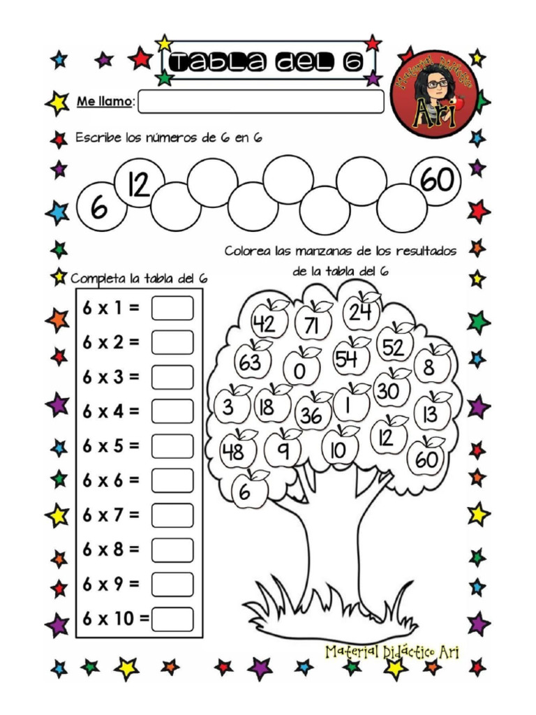 Arbol Tabla Del 6 | PDF