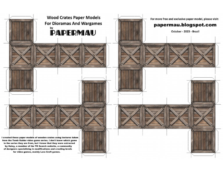 Wood Crate Papercraft by Papermau 10 2023 | PDF