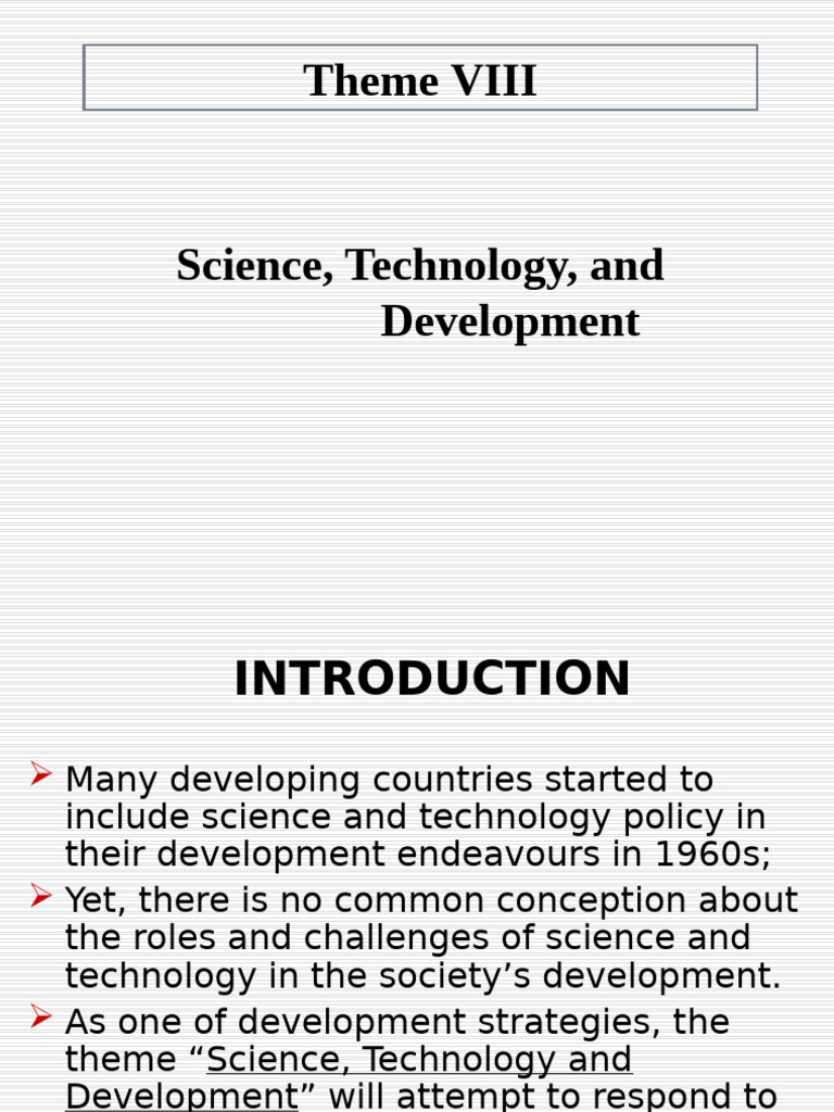 DST 100 Viii Science, Technology and Development | PDF | Science | Appropriate Technology