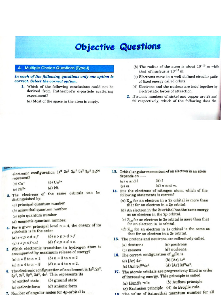 Structure of Atoms | PDF