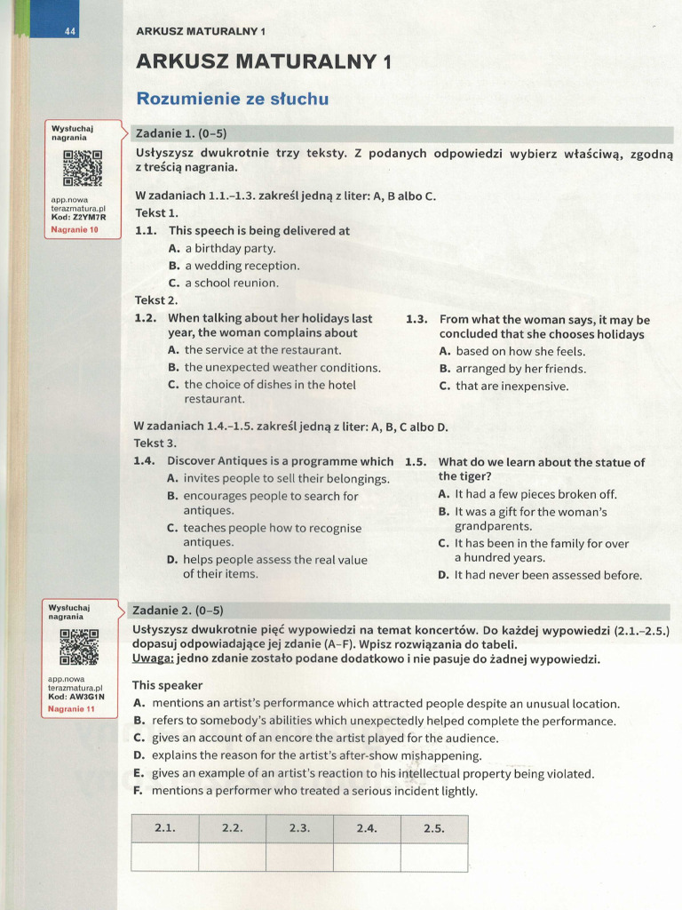 Arkusz Maturalny1 | PDF