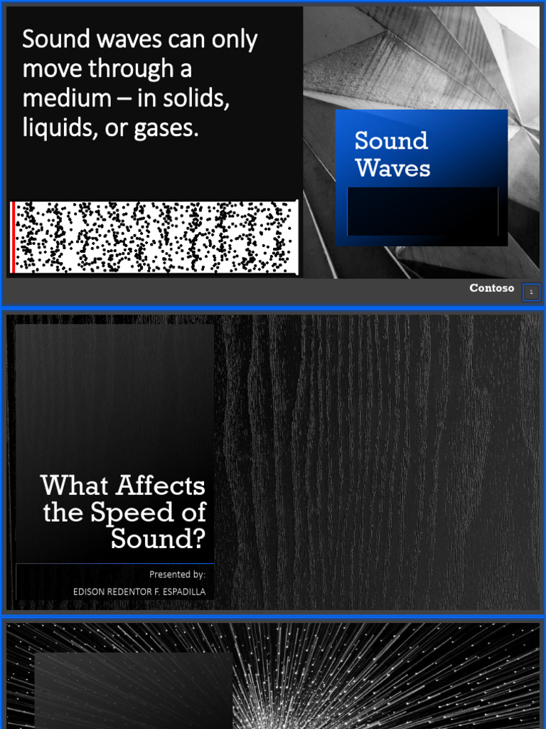 Factors Affecting Sound Speed | PDF | Sound | Chemistry