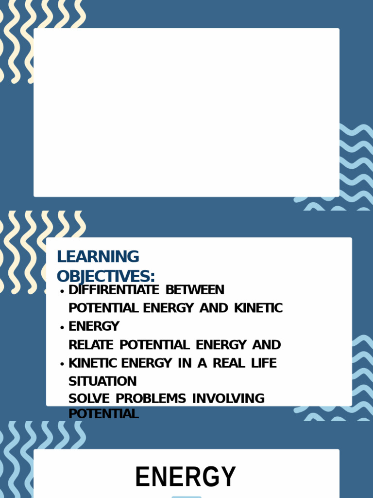 Kinetic Energy and Energy Transfers Science Presentation Blue Bold ...