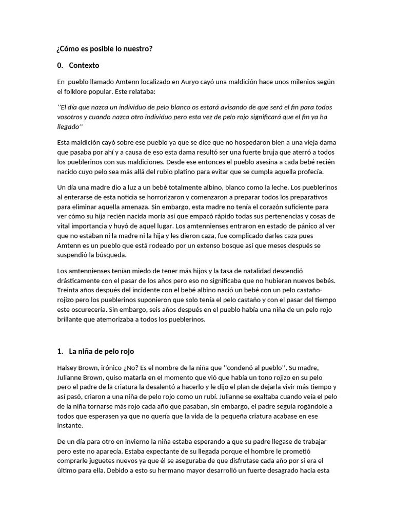 Cómo Es Posible Lo Nuestro-1 | PDF | Pelo | Continuar