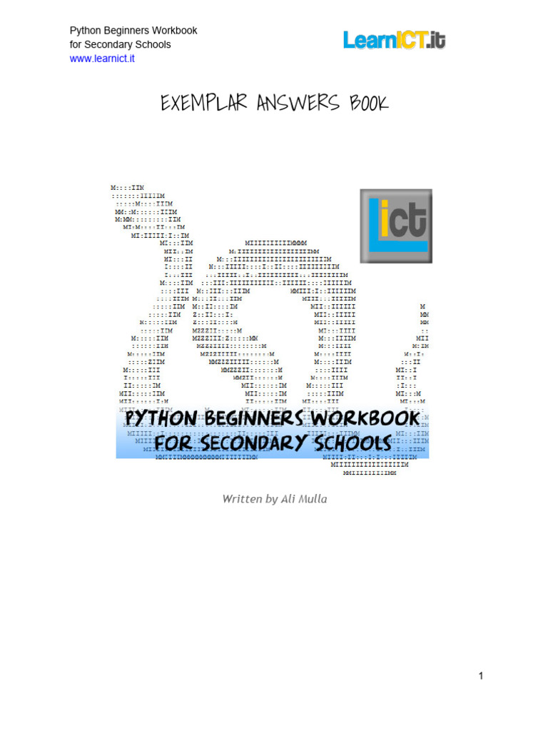 Exemplar Answers Book: WWW - Learnict.it | PDF | Quotation Mark | Numbers