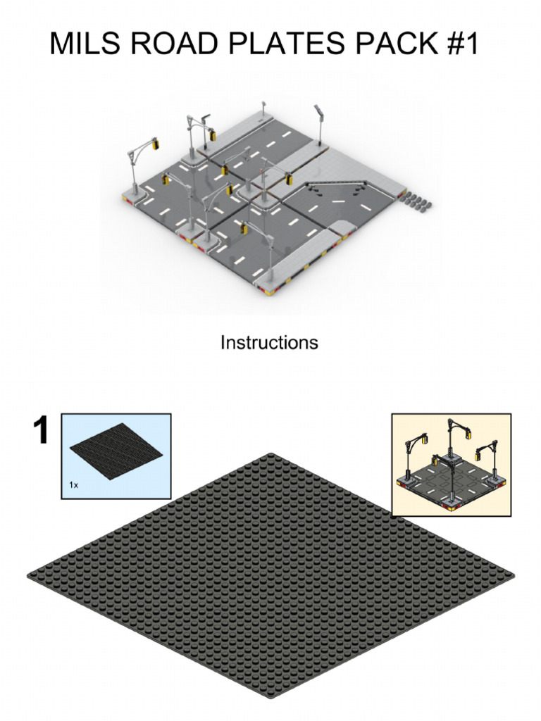 Mils Plates Road Plates Pack 1 Instructions | PDF