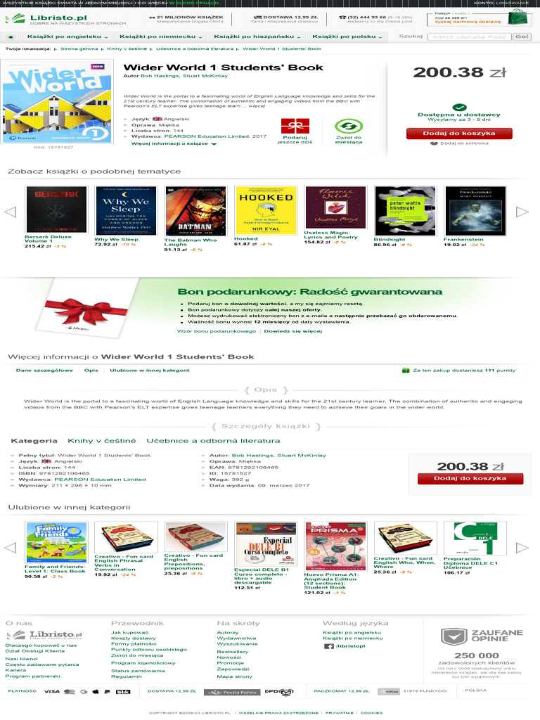 Wider World 1 Students' Book Libristo - PL | PDF