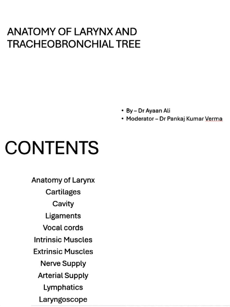 Anatomy of Larynx | PDF