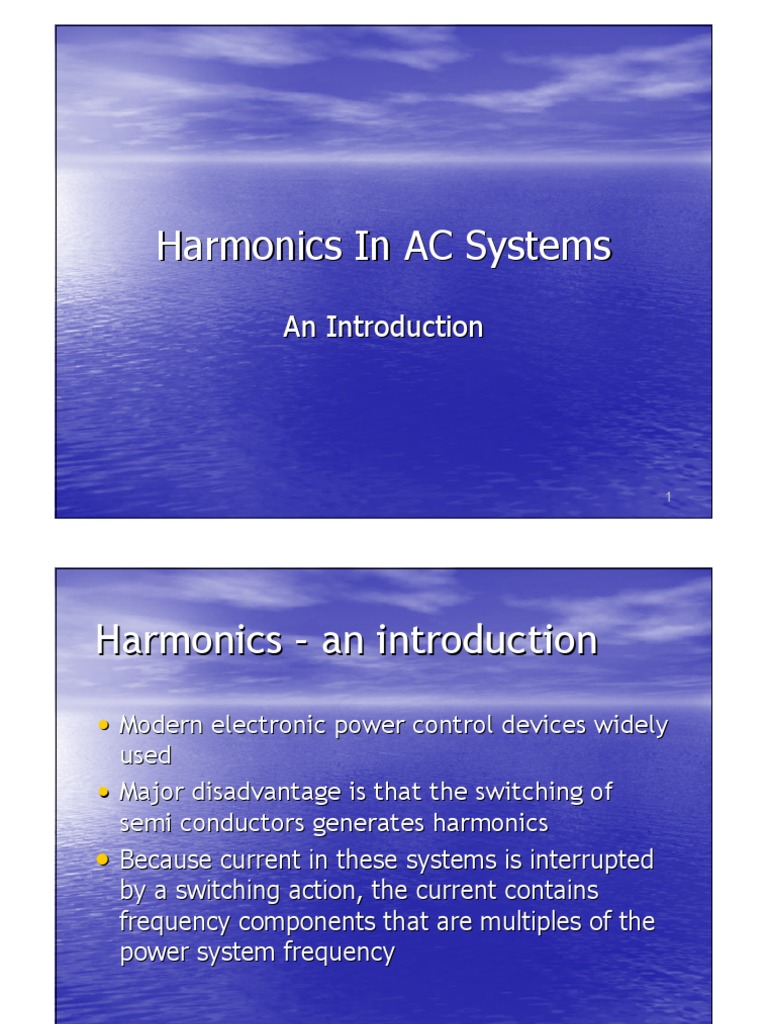Harmonics in AC Systems | PDF | Power Inverter | Transformer