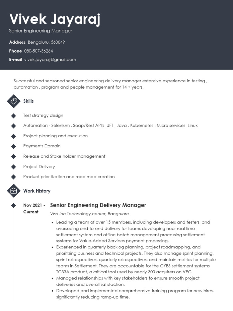 Vivek Jayaraj Resume 4 | PDF | Software Engineering | Information Technology