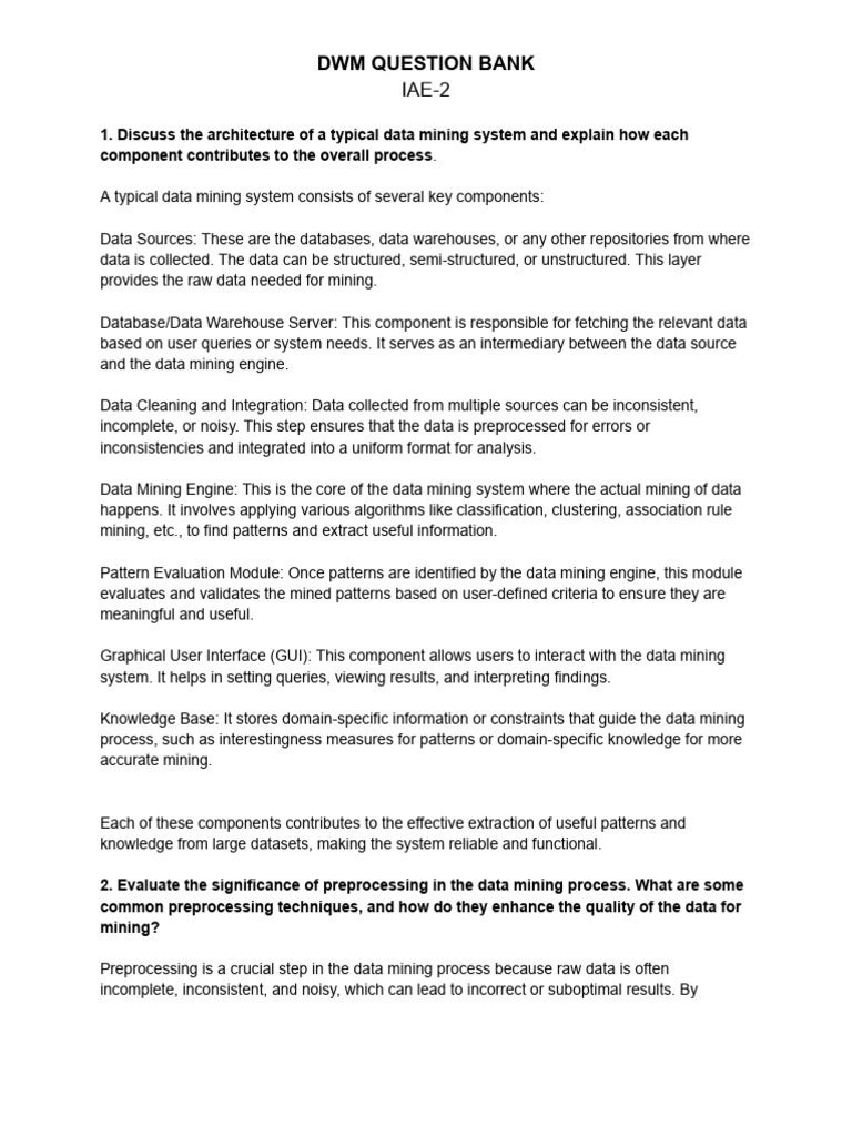 DWM Question Bank Solution | PDF | World Wide Web | Internet & Web