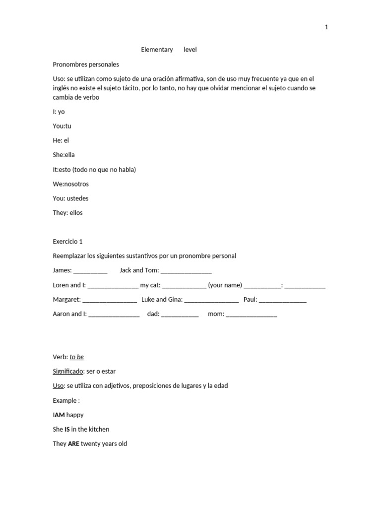 Elementary level | PDF | Steak | Foods