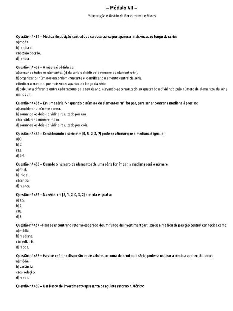 Questões Módulo 7 | PDF