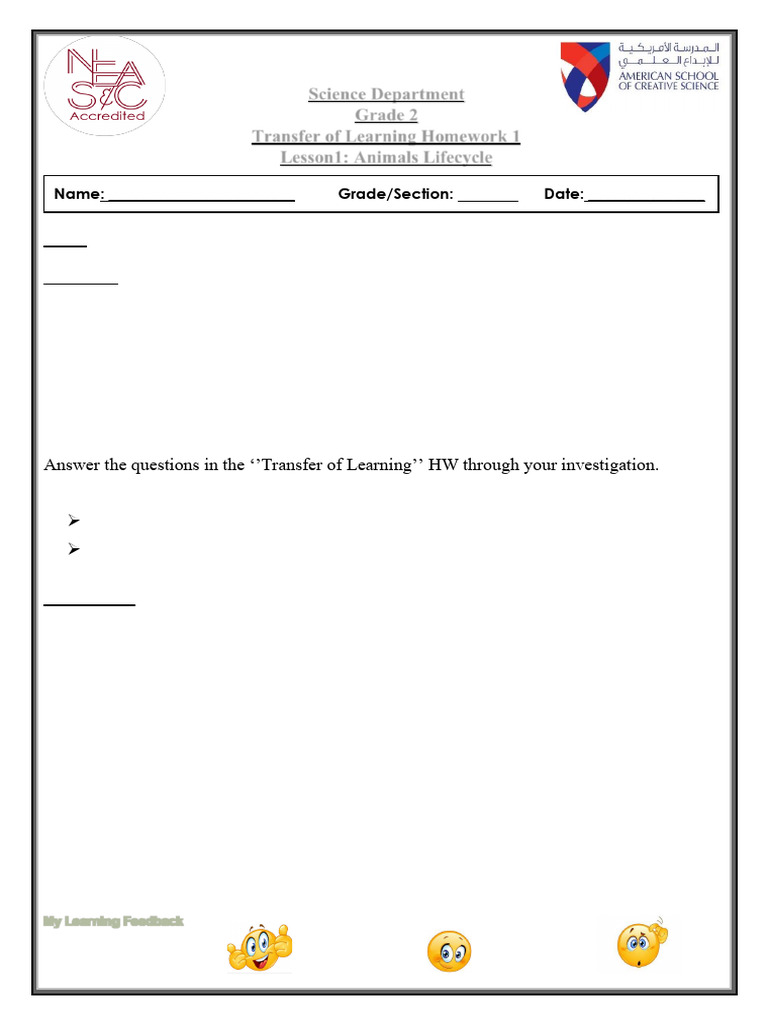 W11. Sci - Gr2-T5L1 - Transfer of Learning-W11 | PDF