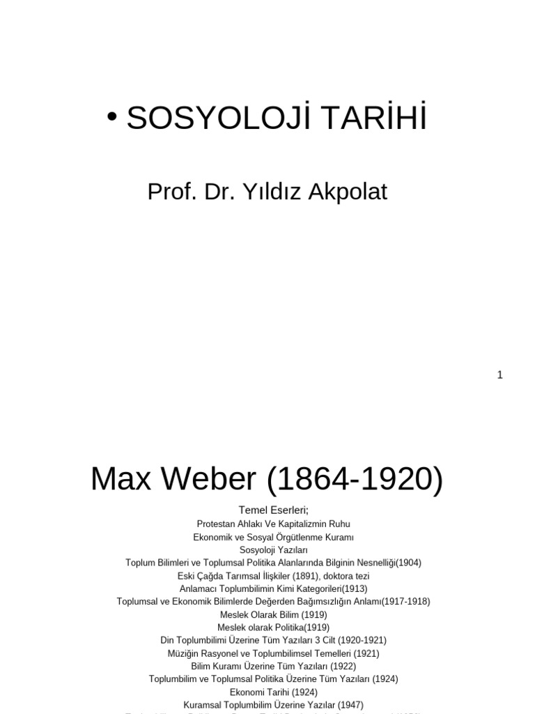 Max Weber - 1864-1920 | PDF