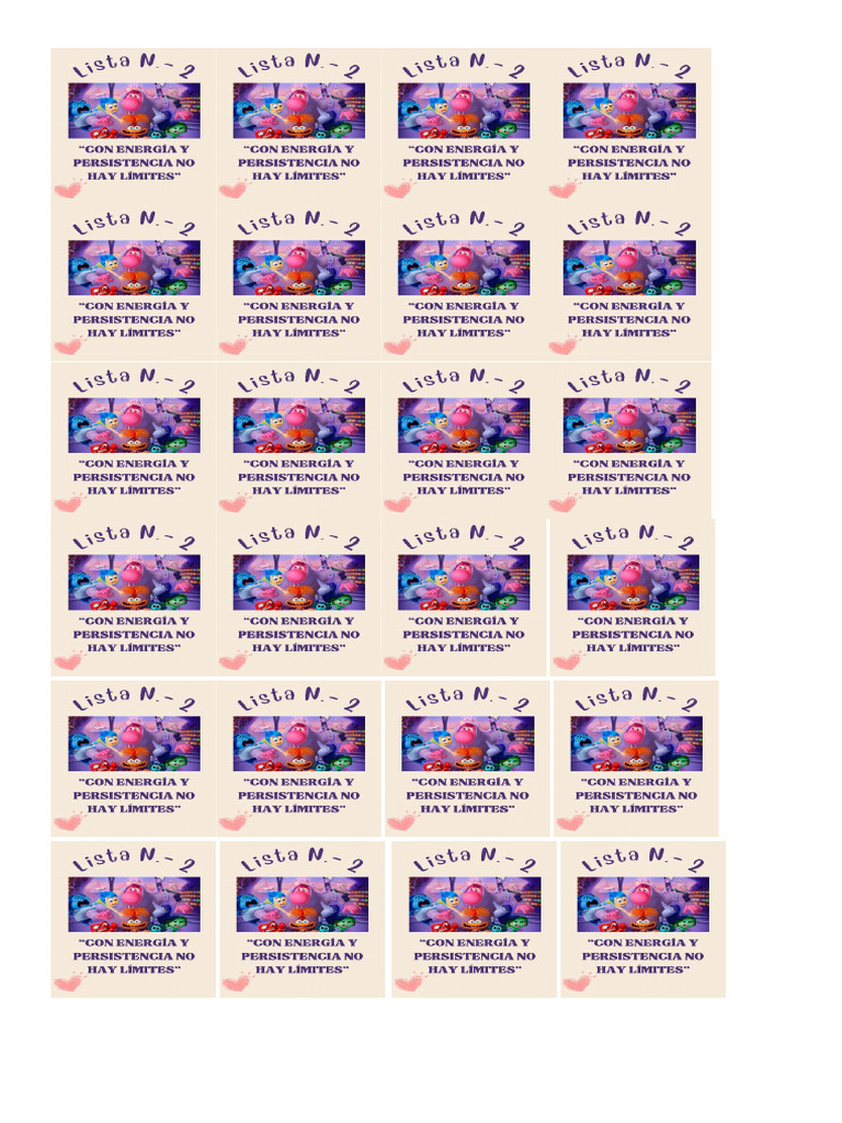 Listaa - 2 PAPELITOS O STIKERS | PDF