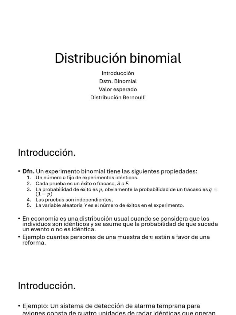 Distribución Binomial.2 | PDF | Probabilidad | Teoría de probabilidad
