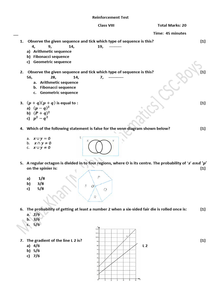 test 8 b | PDF | Sequence | Discrete Mathematics