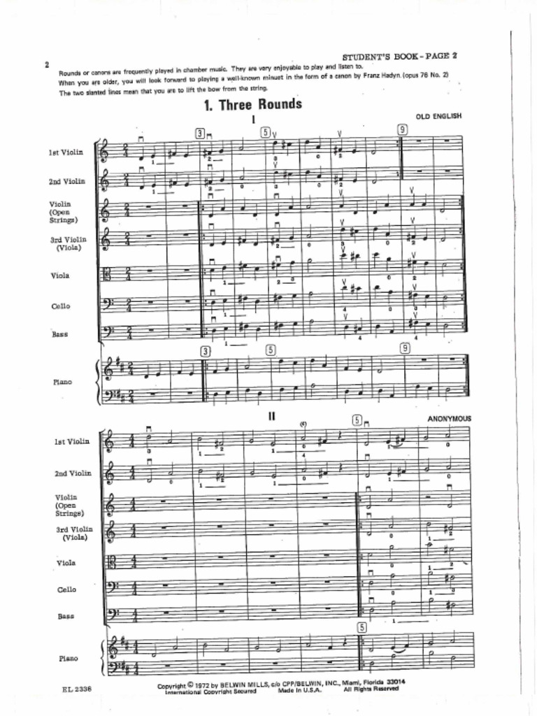 Elementary Orchestra Scores Part 1 | PDF