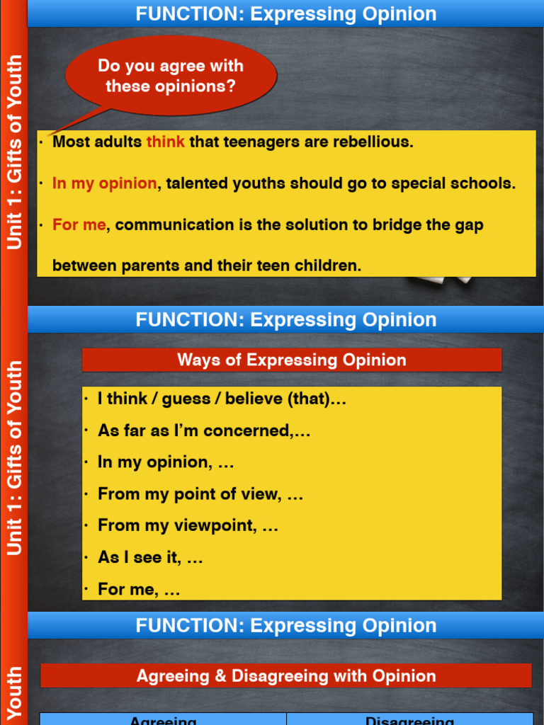 Expressing Opinion | PDF | Career & Growth | Self-Improvement