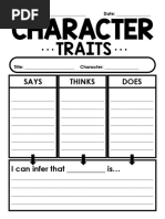STEAL Characterization Graphic Organizer | PDF | Linguistics | Human ...