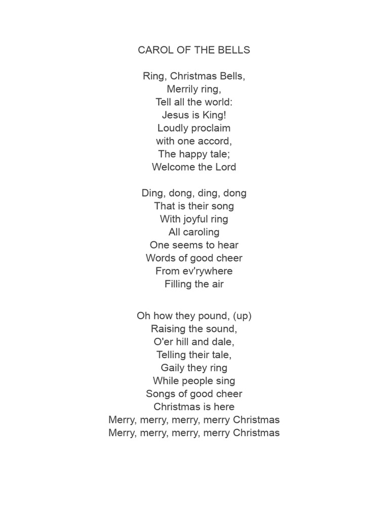 Carol of The Bells | PDF | Religion & Spirituality