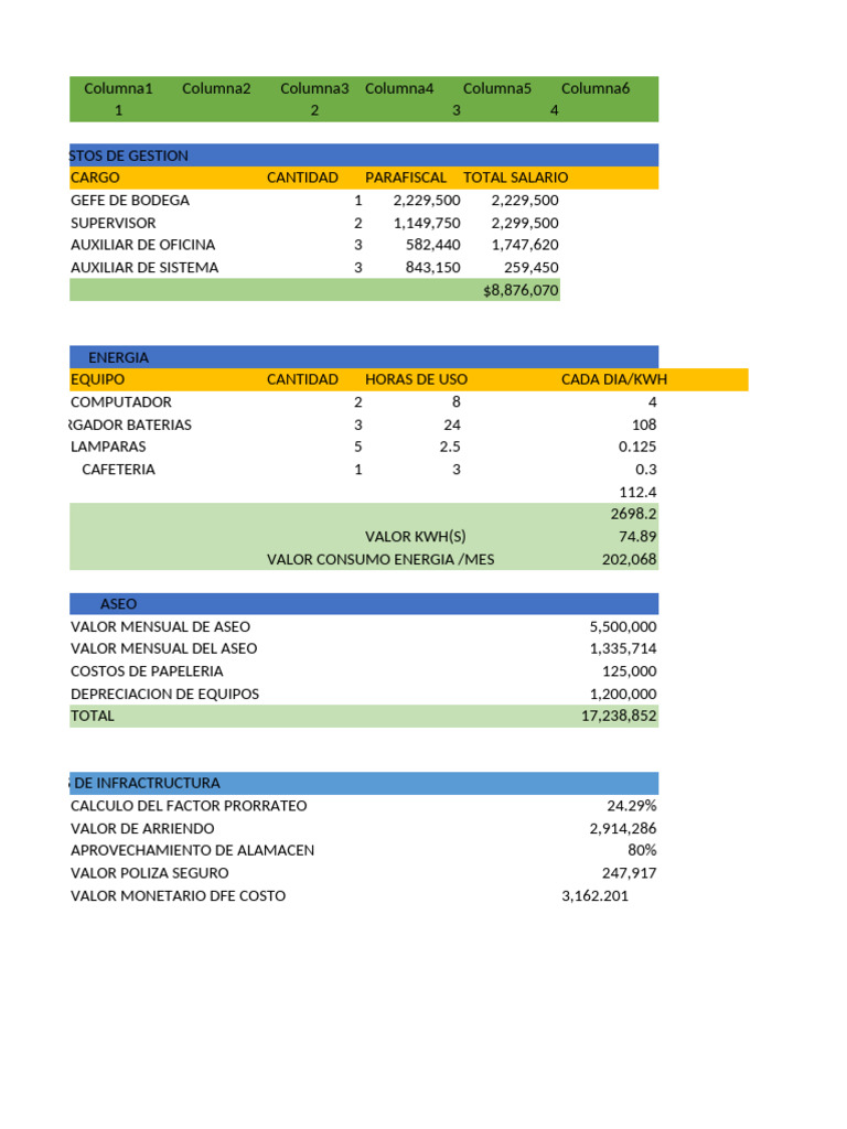 Eje 4 Costos de Alamacenamiento | PDF