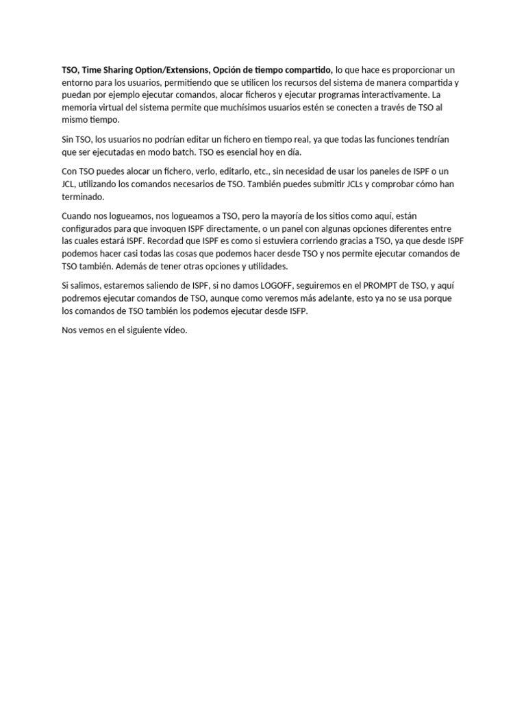 1 - Qué Es TSO | PDF