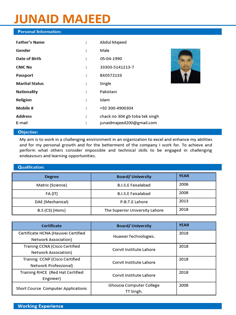 JUNAID MAJEED Update | PDF | Cognition
